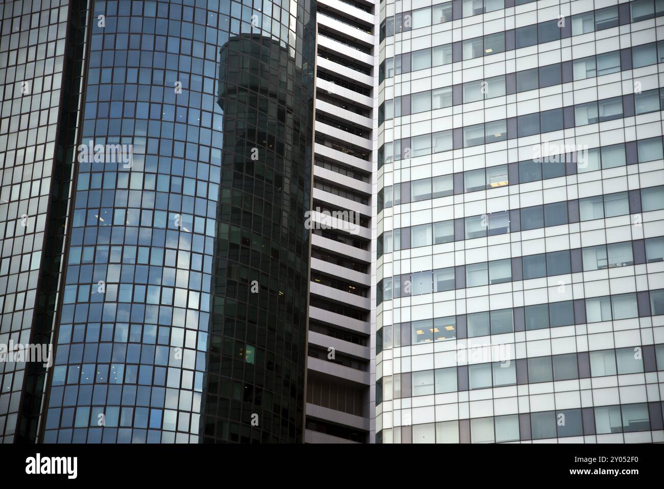 High modern silver towers hi-res stock photography and images - Alamy