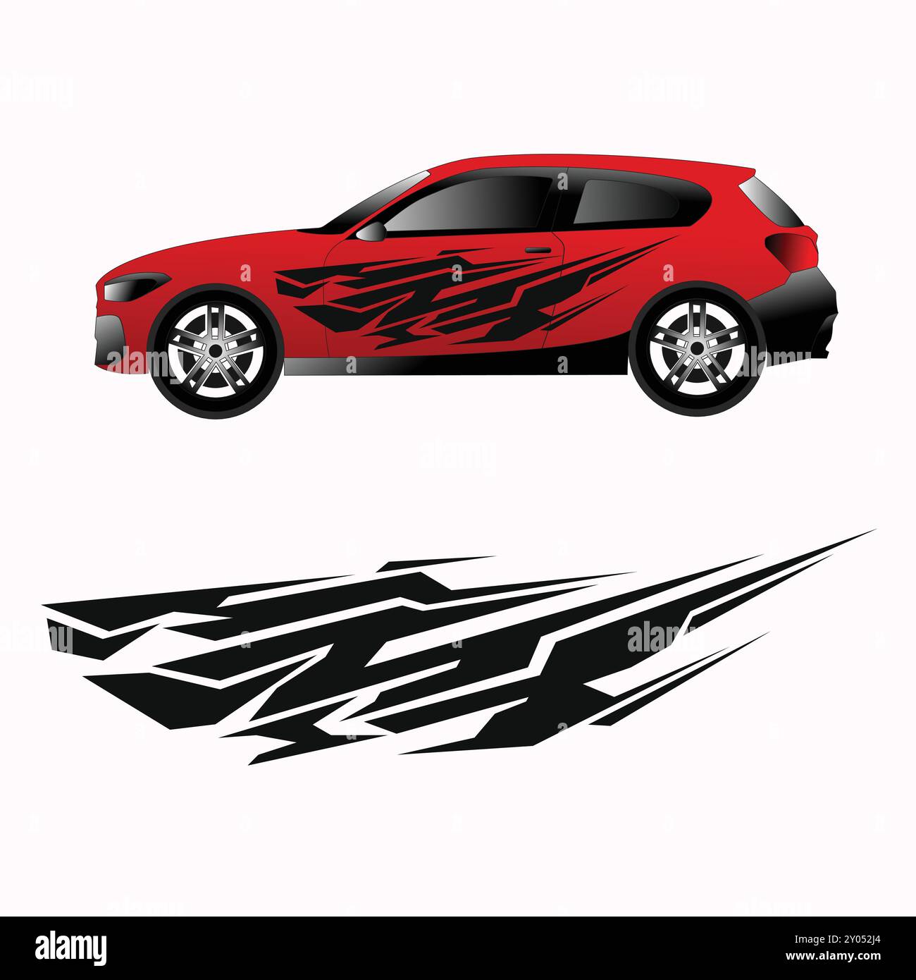 racing car body wrap livery decal design vector Stock Vector Image ...