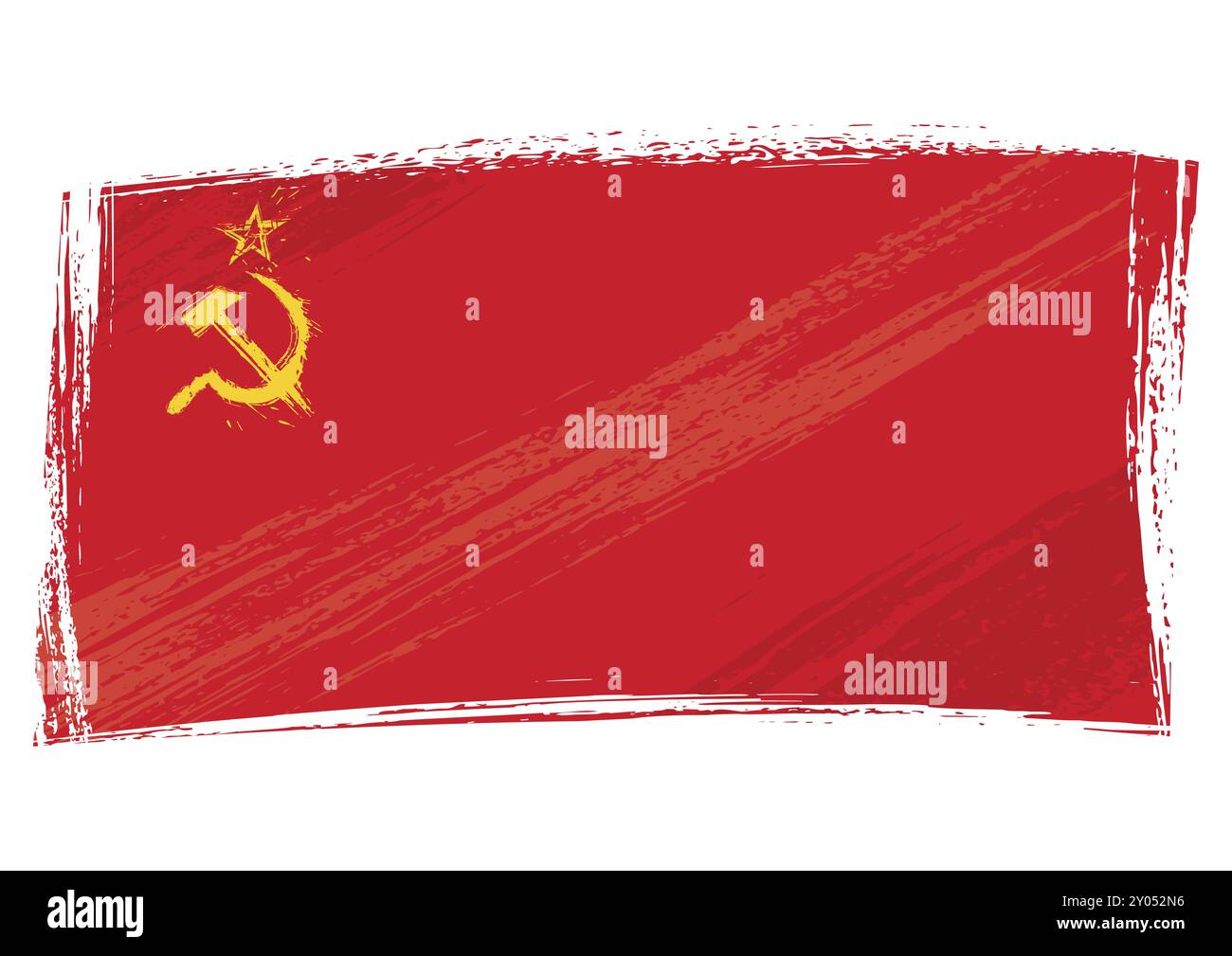 Soviet Union flag created in grunge style Stock Photo - Alamy