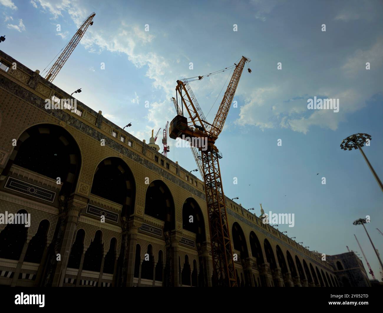 Mecca, Saudi Arabia, June 5 2024: A construction site with cranes and ...