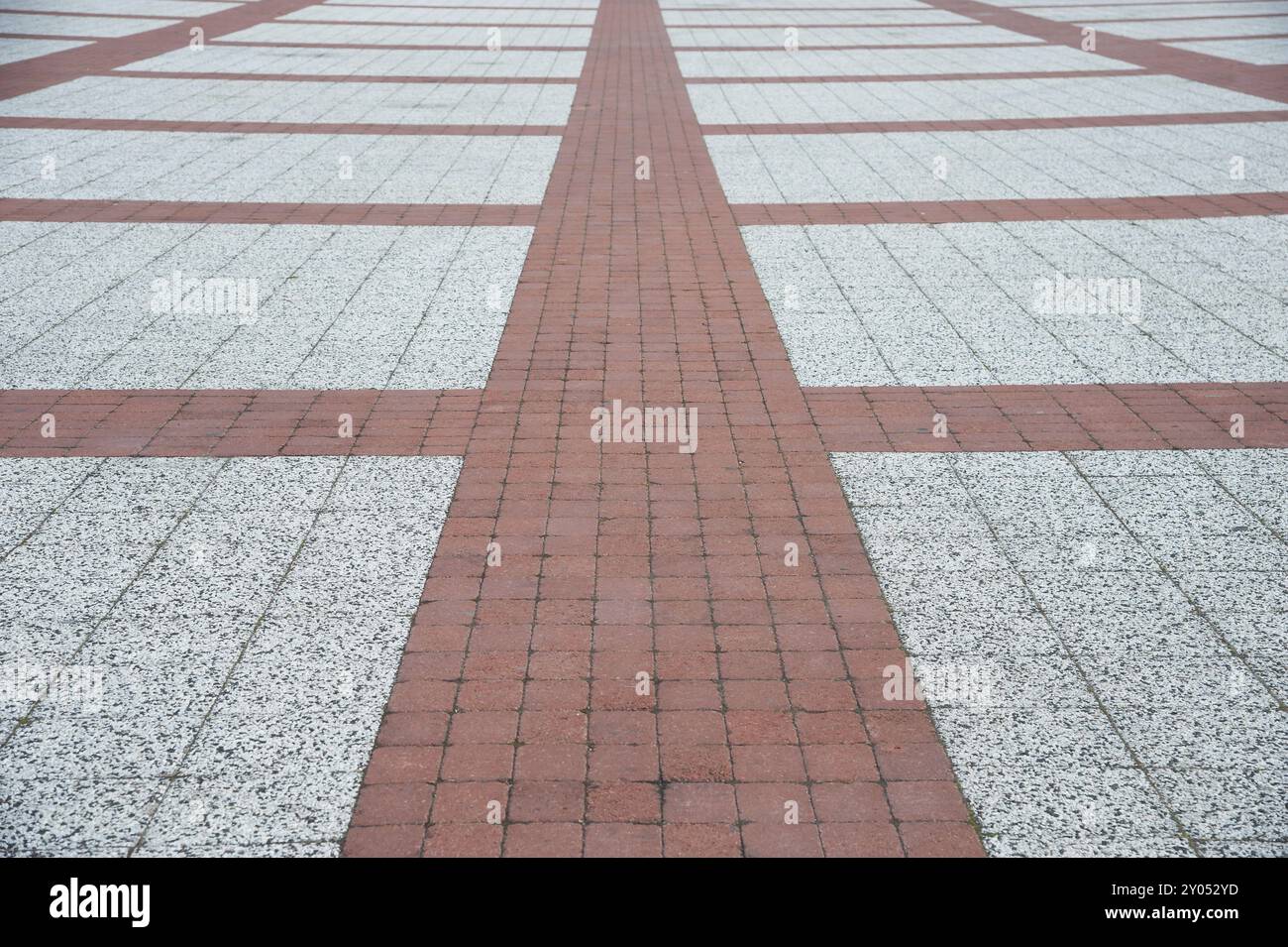 Structure of paving stones on the quay of the port of Oskarshamn ...
