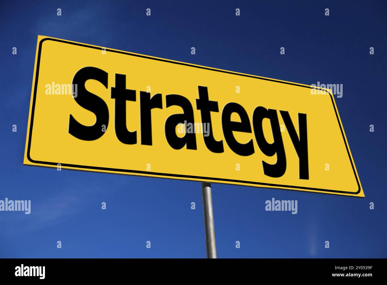 Strategy Road Sign. Blue Sky and Clouds Stock Photo - Alamy
