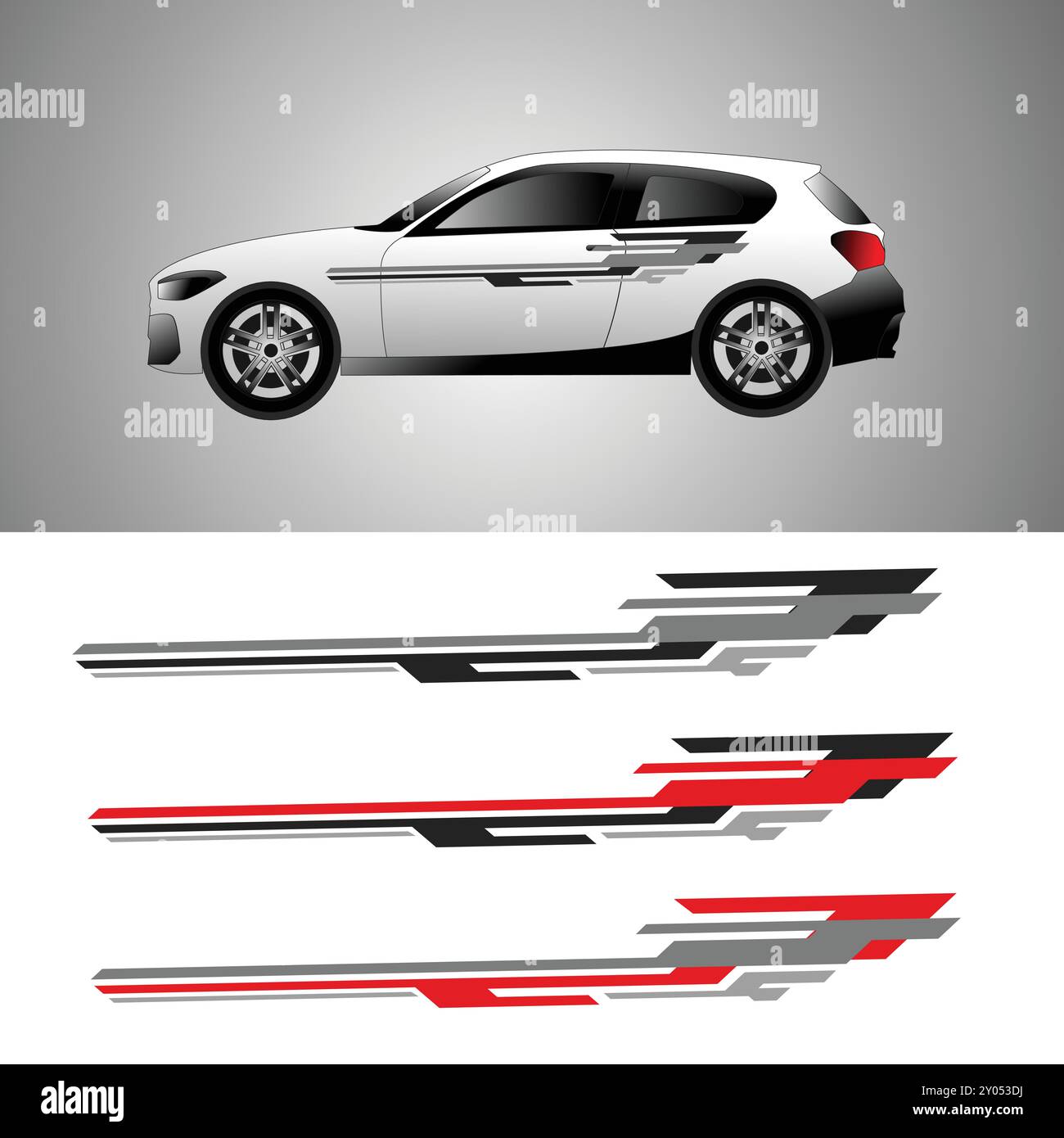 Car wrap decal design vector vinyl car decals modern car Stock Vector ...