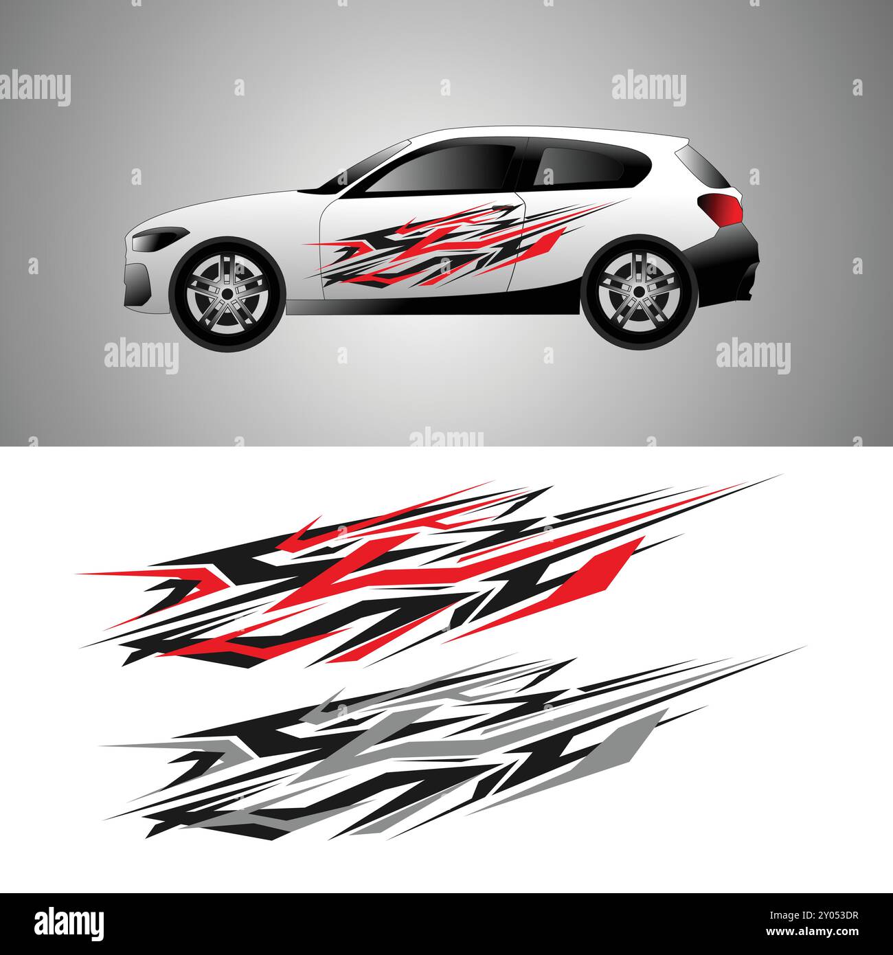 vinyl car decal design vector. Modern car wrap decals Stock Vector Image & Art - Alamy