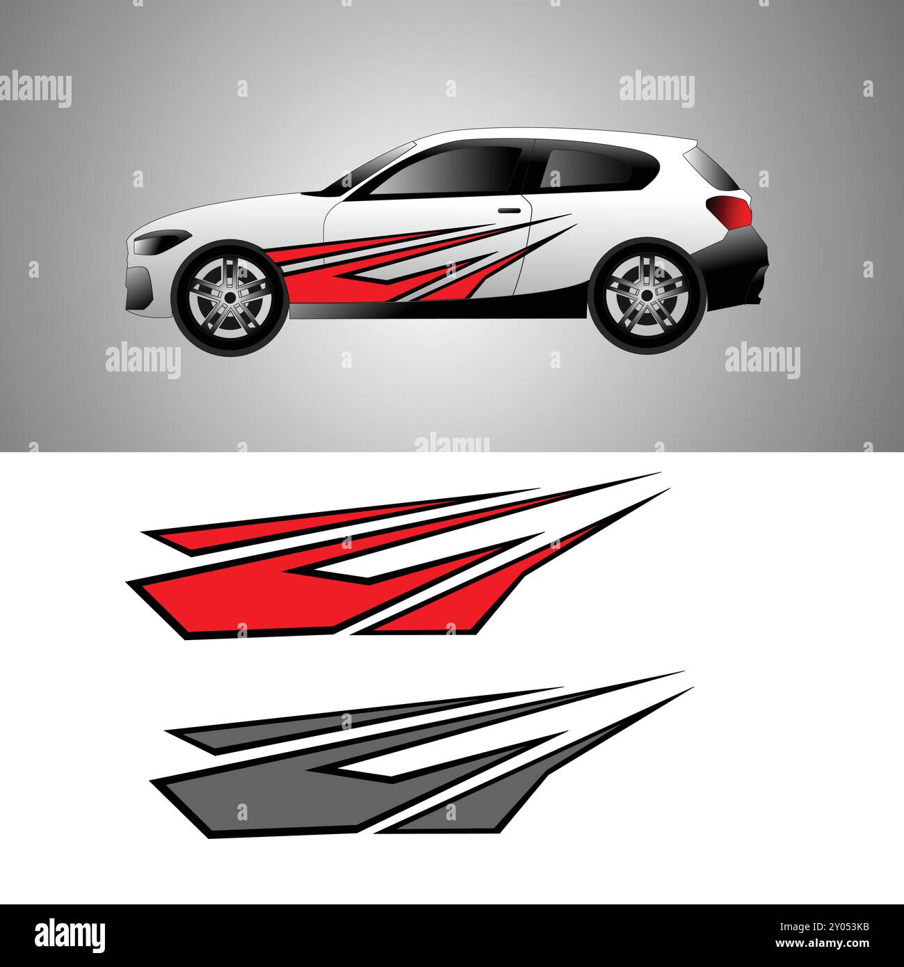 vinyl car decal design vector. Modern car wrap decals Stock Vector ...