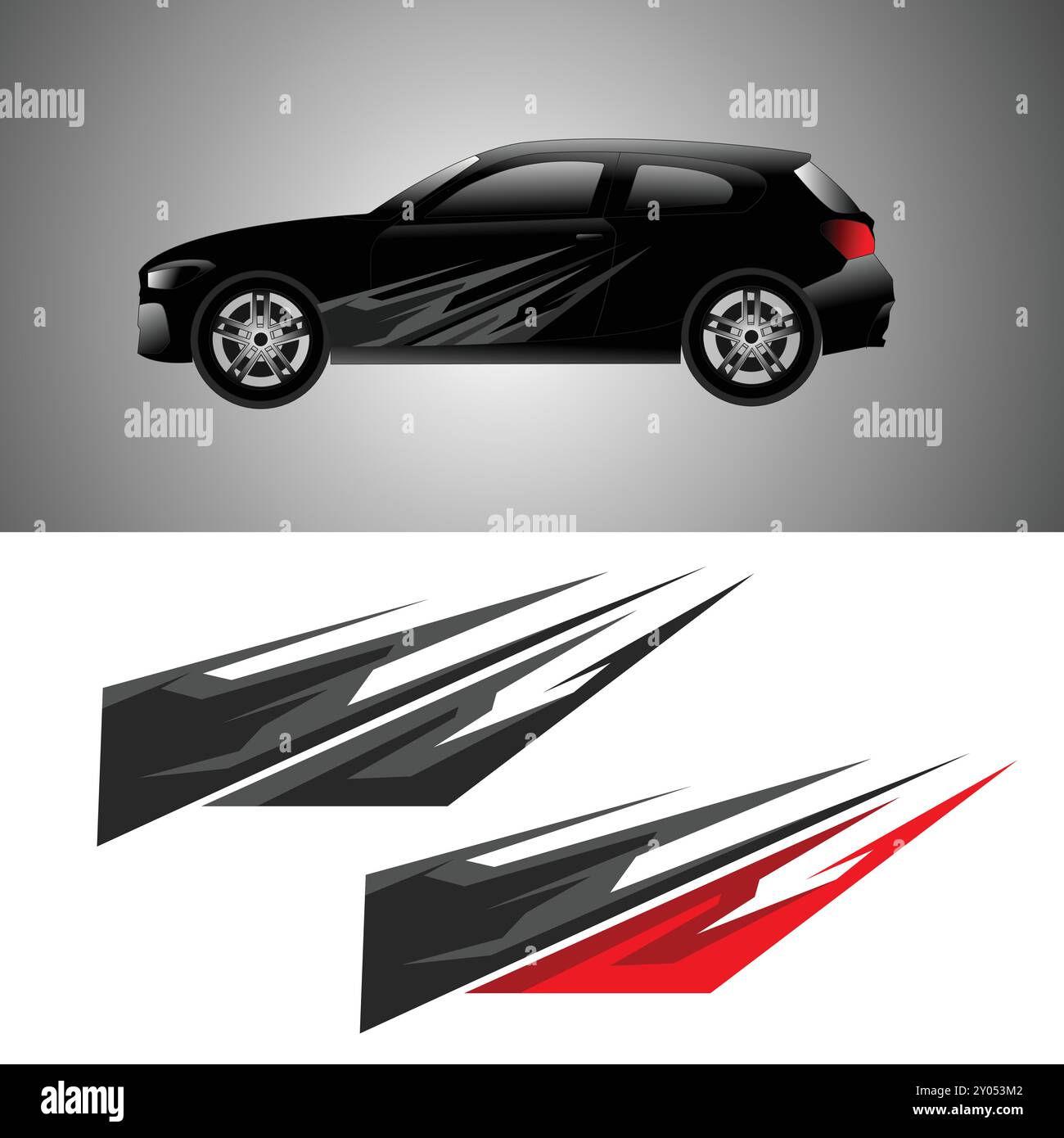 Car wrap decal design vector vinyl car decals modern car Stock Vector ...