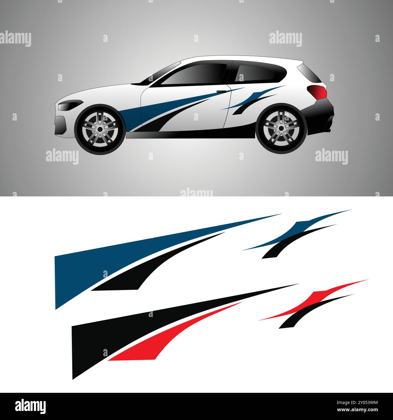 vinyl car decal design vector. Modern car wrap decals Stock Vector ...
