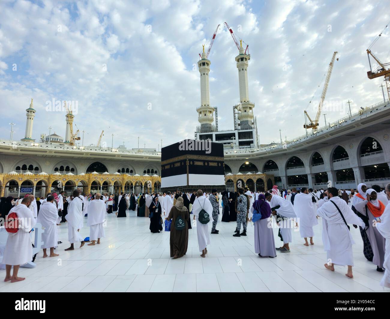 Mecca, Saudi Arabia, June 12 2024: Mataf of the Grand Mosque, which is ...