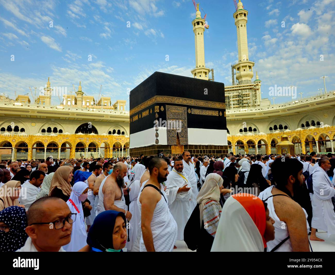 Mecca, Saudi Arabia, June 12 2024: Mataf of the Grand Mosque, which is ...