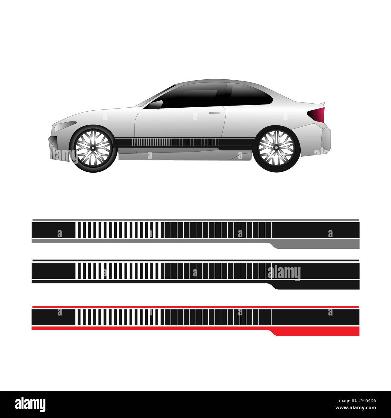 vector car decal background. car body wrap decal. modern car decals ...