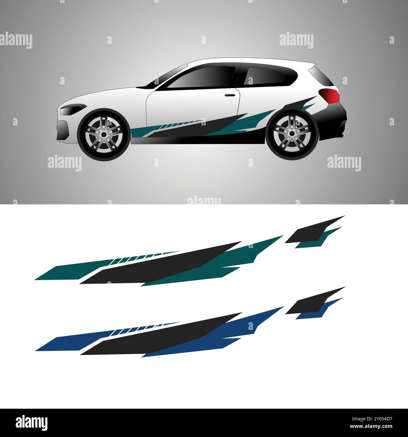 vector car decal background. car body wrap decal. modern car decals ...