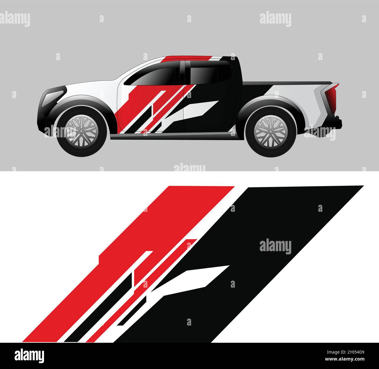 car body wrap vinyl livery decal vector design. white car decal Stock ...