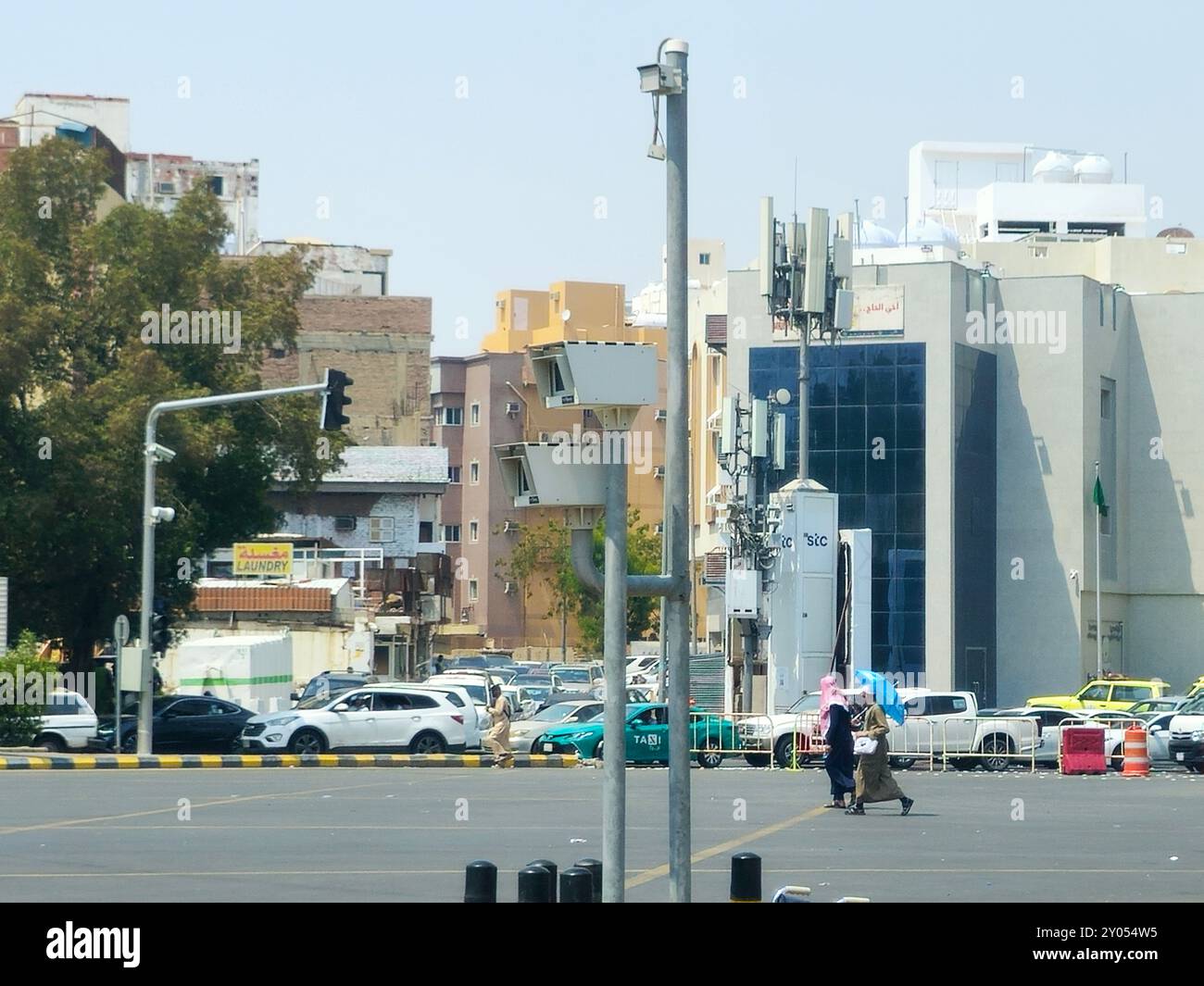 Mecca, Saudi Arabia, June 19 2024: radar speed safety camera for ...