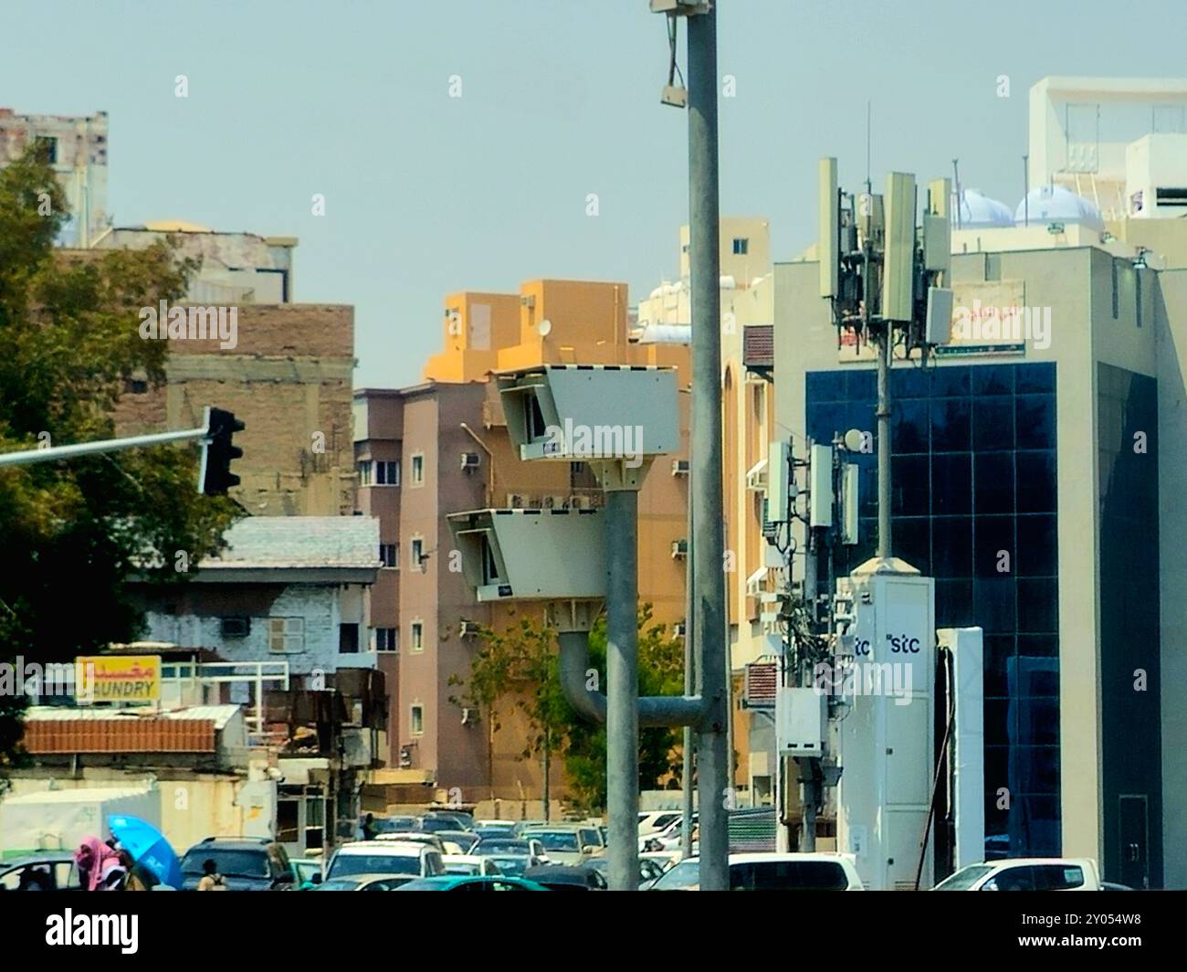 Mecca, Saudi Arabia, June 19 2024: radar speed safety camera for ...