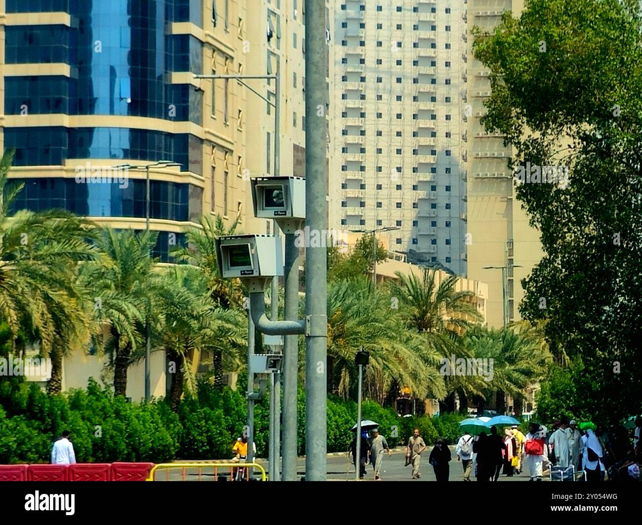 Mecca, Saudi Arabia, June 19 2024: radar speed safety camera for ...