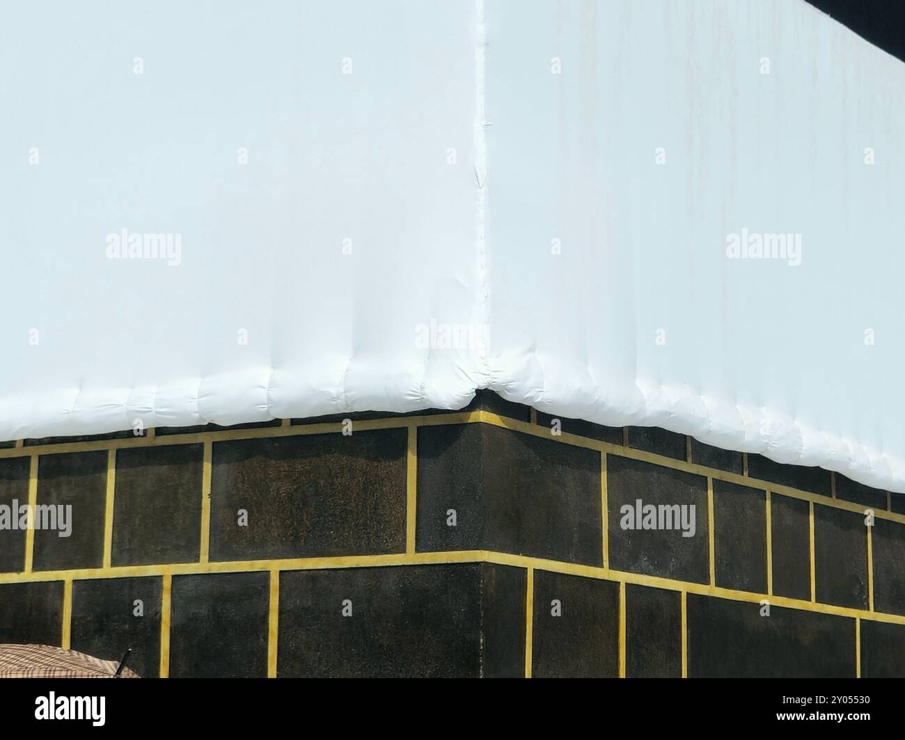 Kabaa in Ihram clothing, The Kaaba a stone building at the center of ...