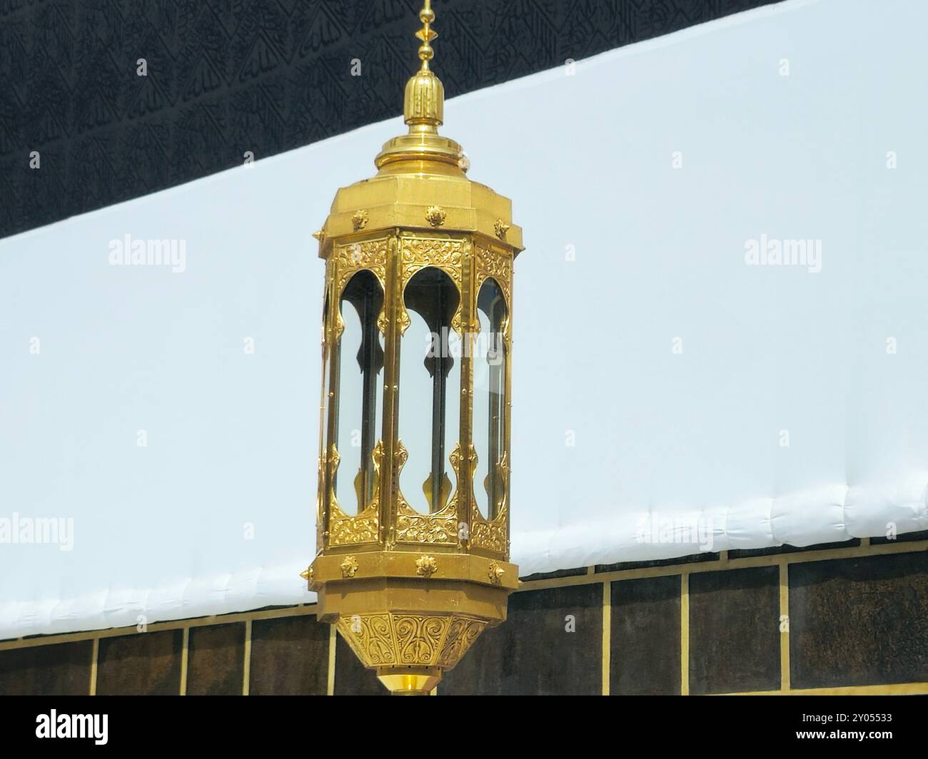A closeup of The Kaaba, a stone building at the center of Islam's most ...
