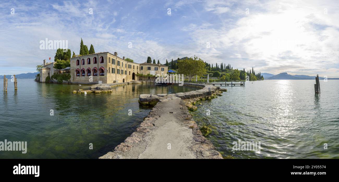Serene view lakeside town surrounded hi-res stock photography and ...
