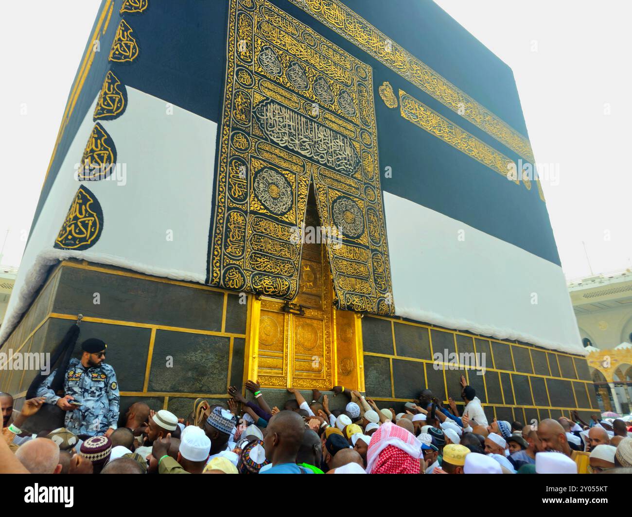 Mecca, Saudi Arabia, June 21 2024: Al Kaaba in Ihram cothing, The Kaaba ...