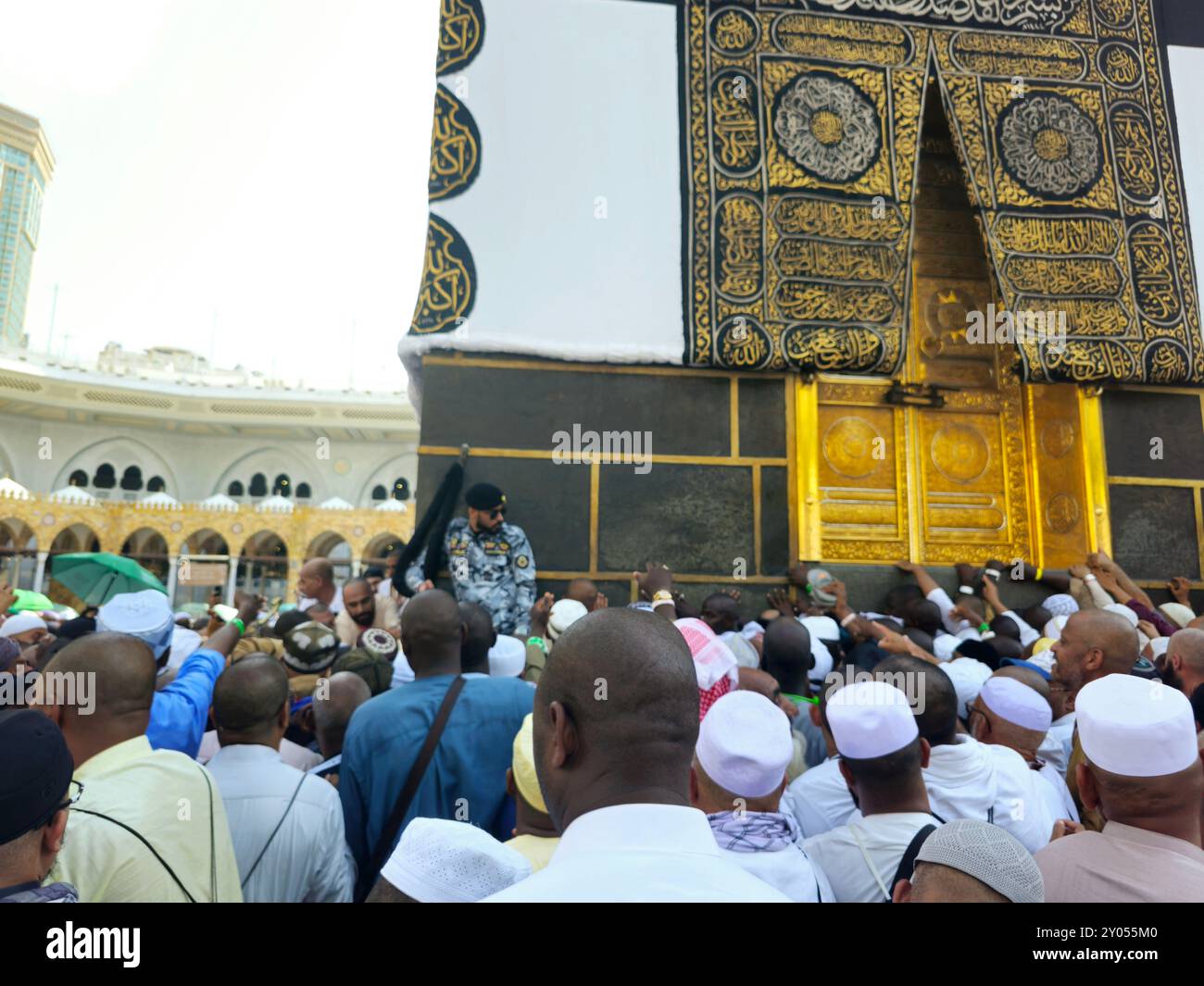 Mecca, Saudi Arabia, June 21 2024: Al Kaaba in Ihram cothing, The Kaaba ...