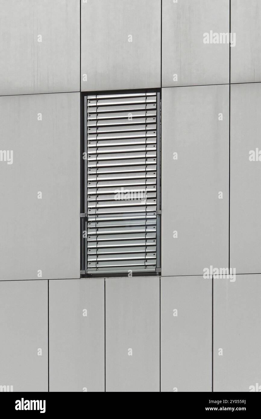 Rectangular window with metal blinds at modern building Stock Photo - Alamy