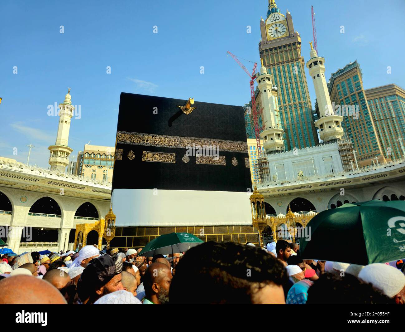 Mecca, Saudi Arabia, June 21 2024: Al Kaaba in Ihram cothing, The Kaaba ...