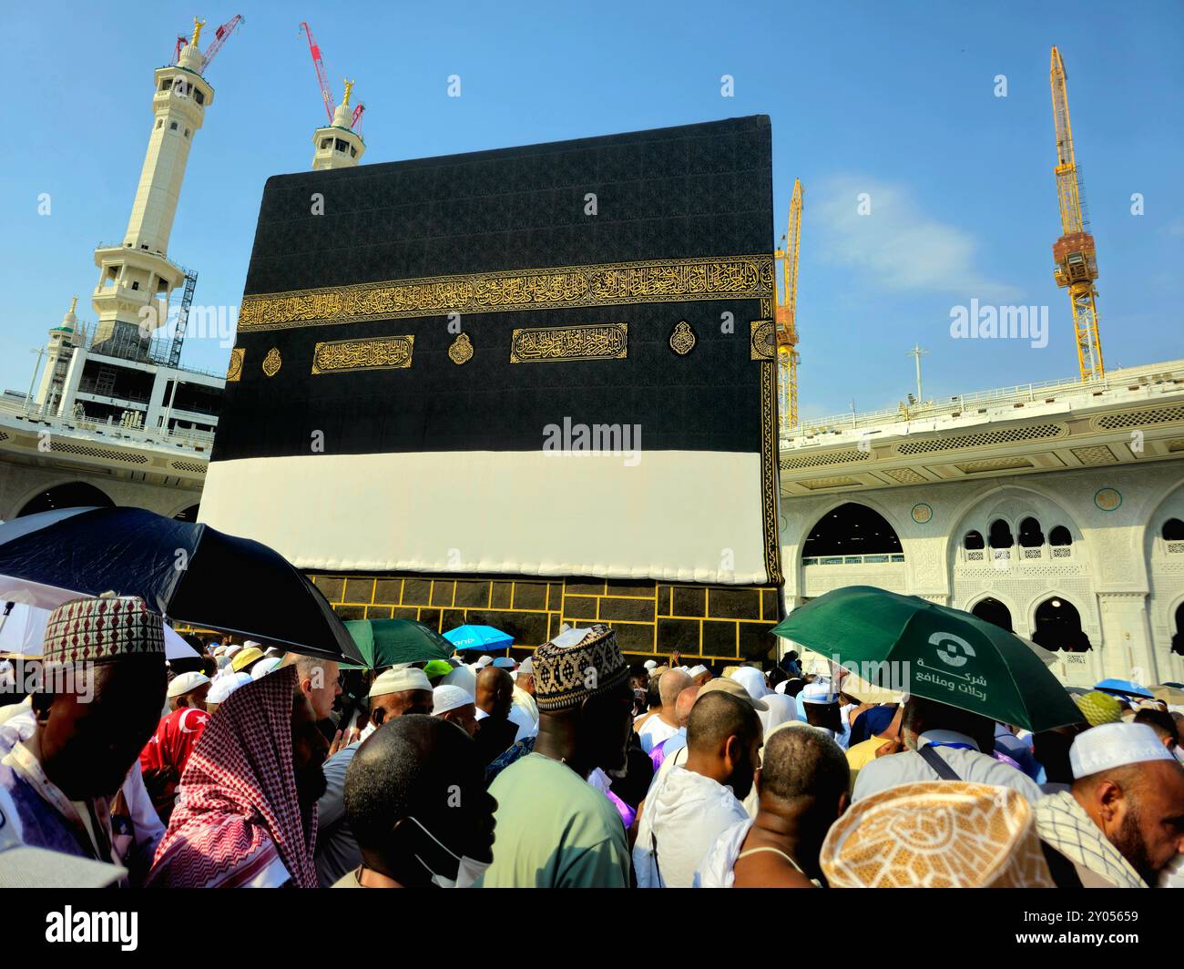 Mecca, Saudi Arabia, June 21 2024: Al Kaaba in Ihram cothing, The Kaaba ...