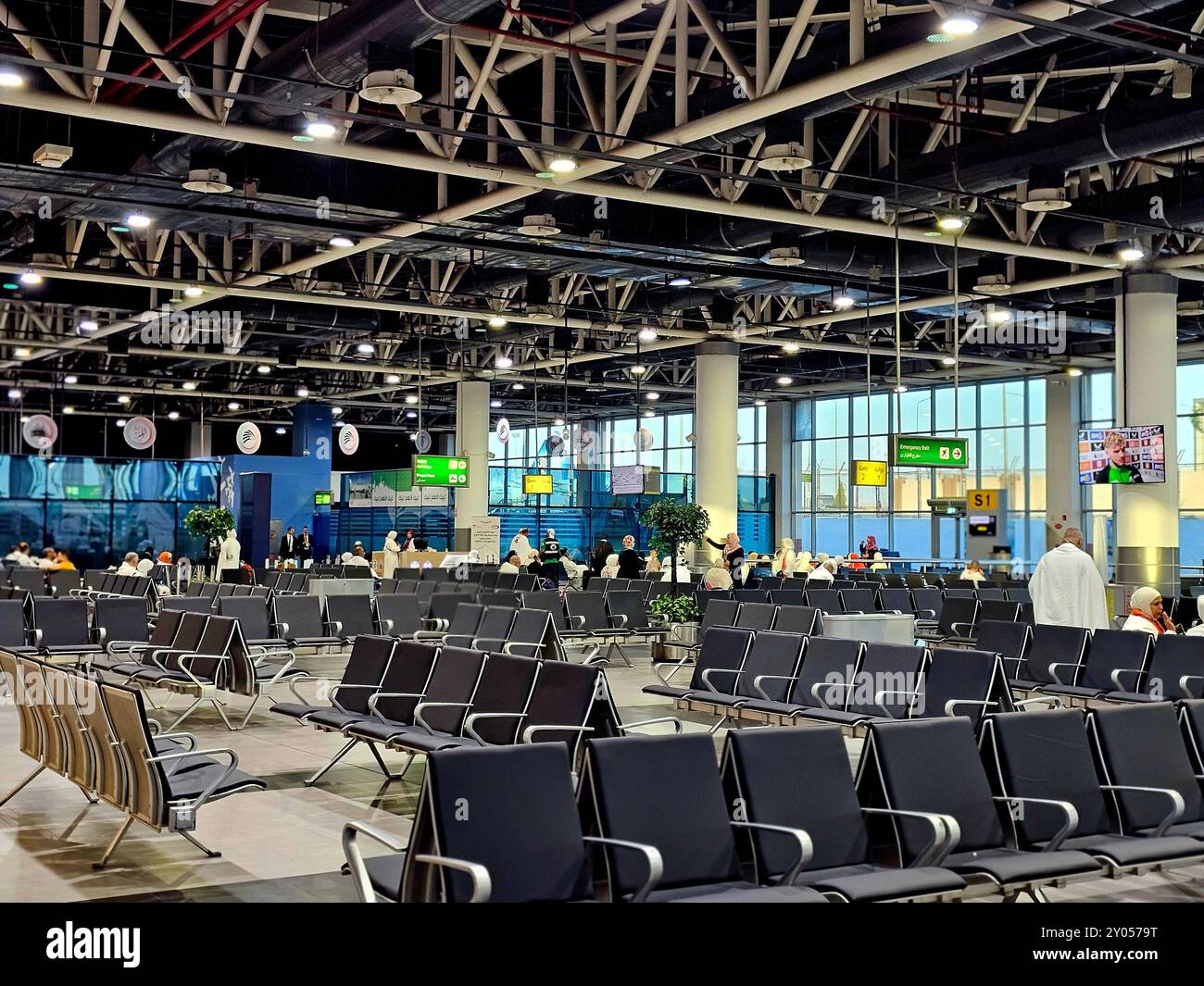 Cairo, Egypt, June 3 2024: The pilgrims in Cairo International Airport ...
