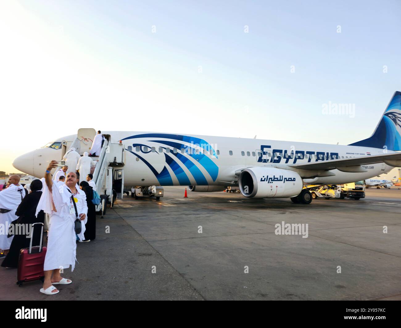 Cairo, Egypt, June 3 2024: Egypt Air plane in International Cairo ...