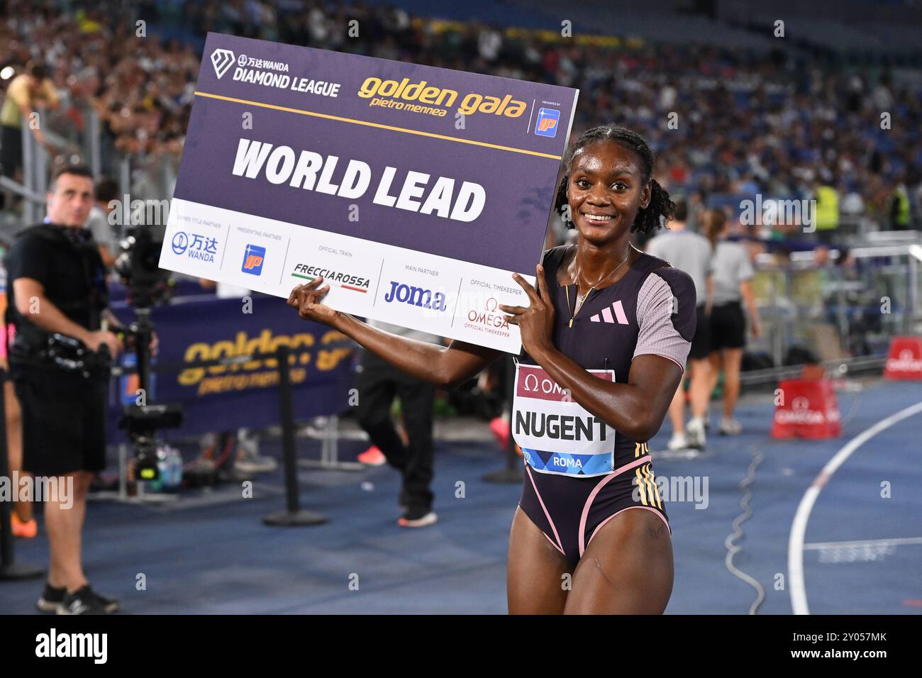 Ackera NUGENT (JAM) competes in 100m Hurdles Womenduring the IAAF Wanda ...