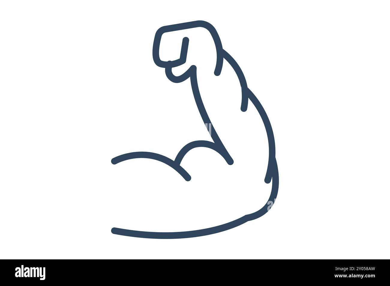 Strength icon. line icon style. strong arm. icon related to SWOT ...