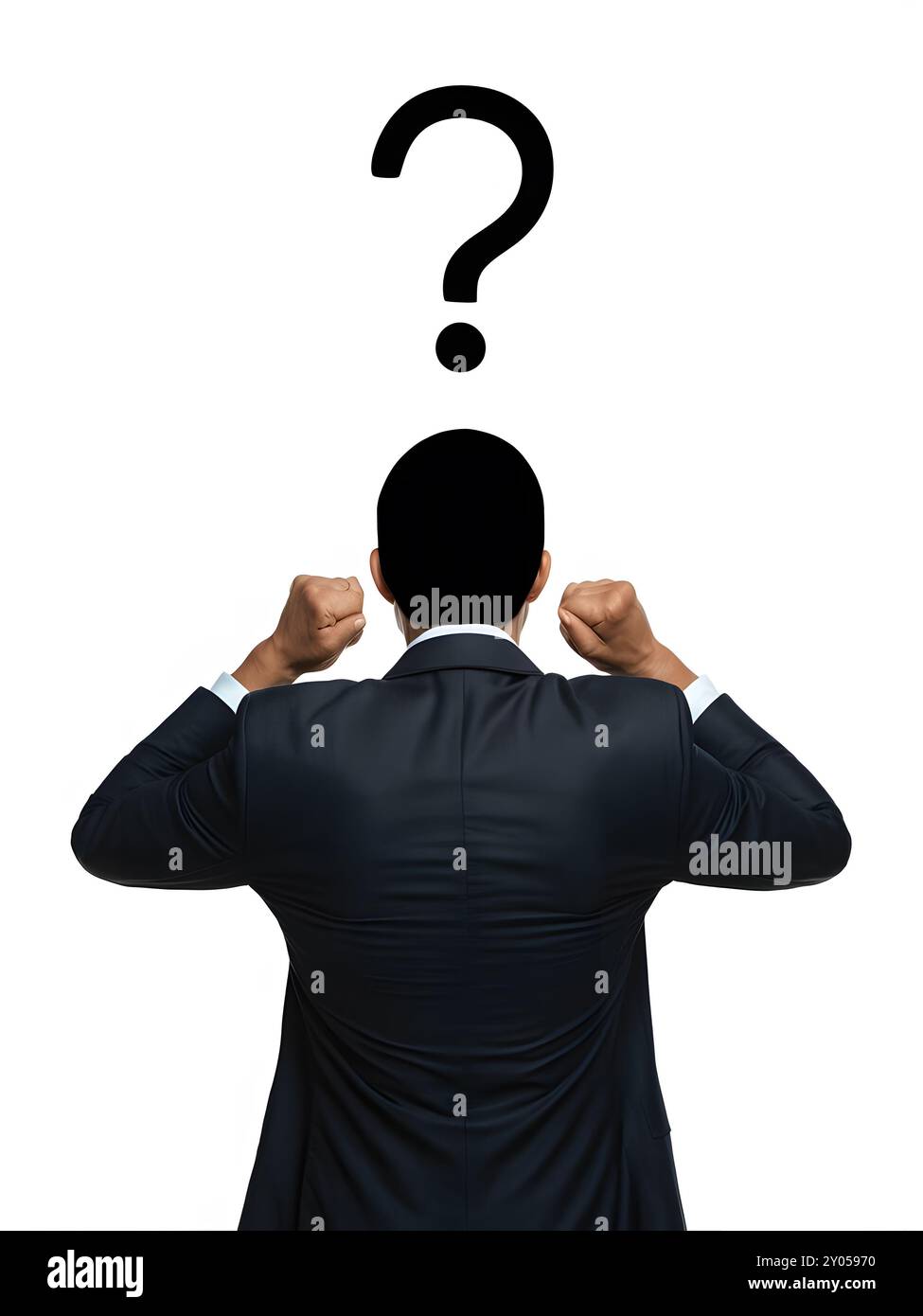 Black symbol of the human head with the words The question mark ...