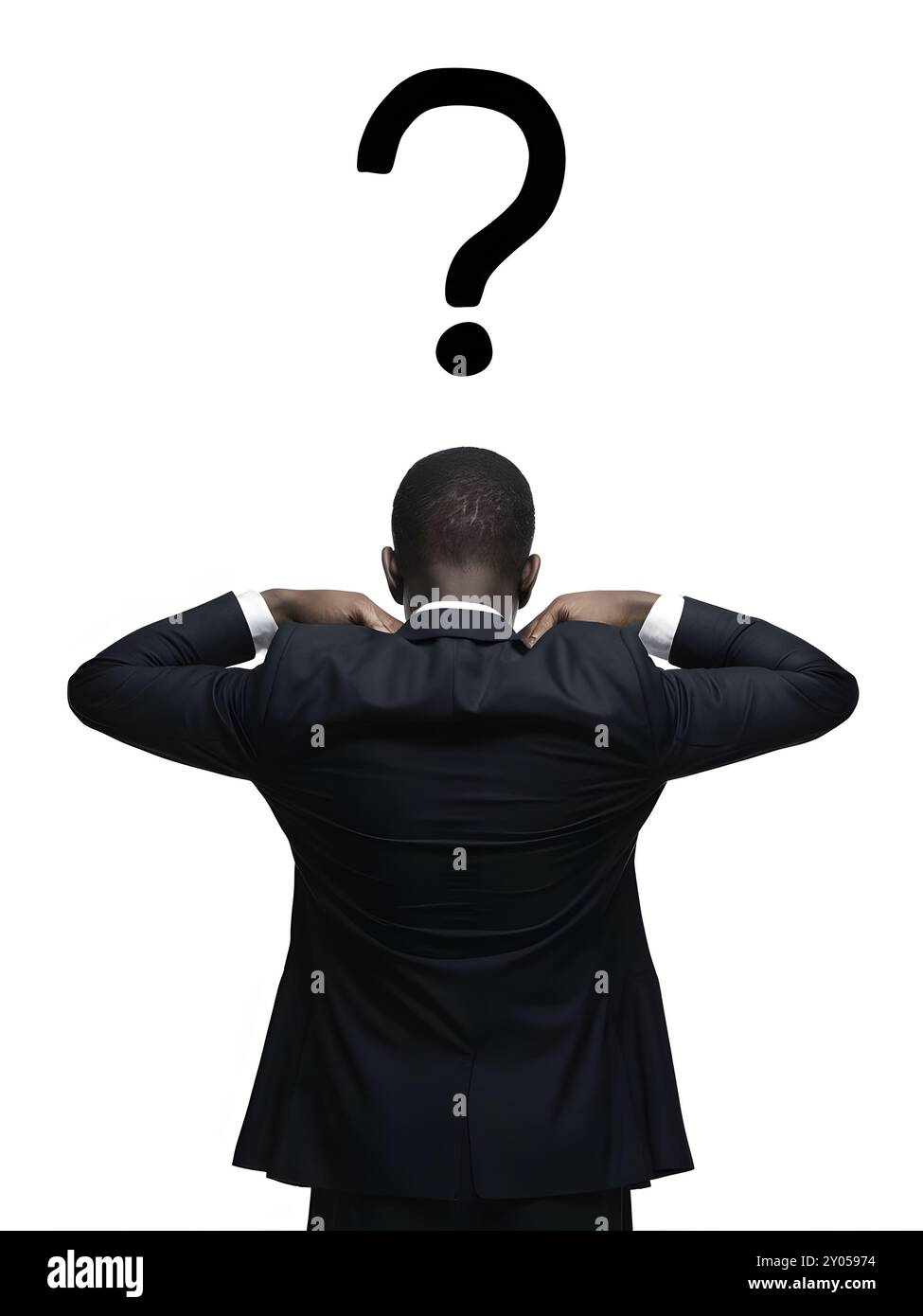 Black symbol of the human head with the words The question mark ...