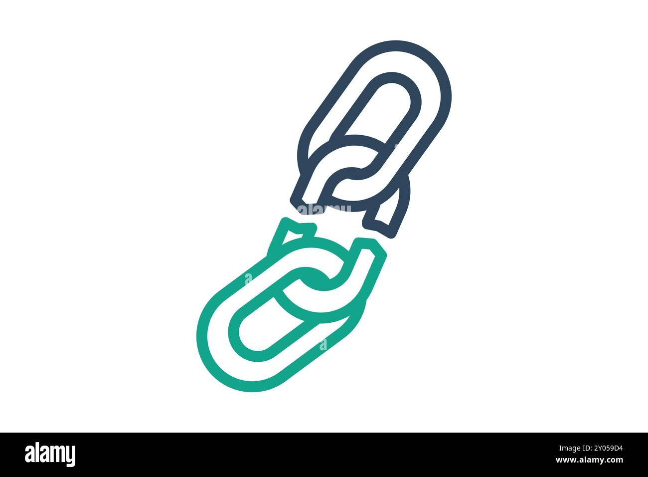 Weakness icon. line icon style. broken chain. icon related to SWOT ...