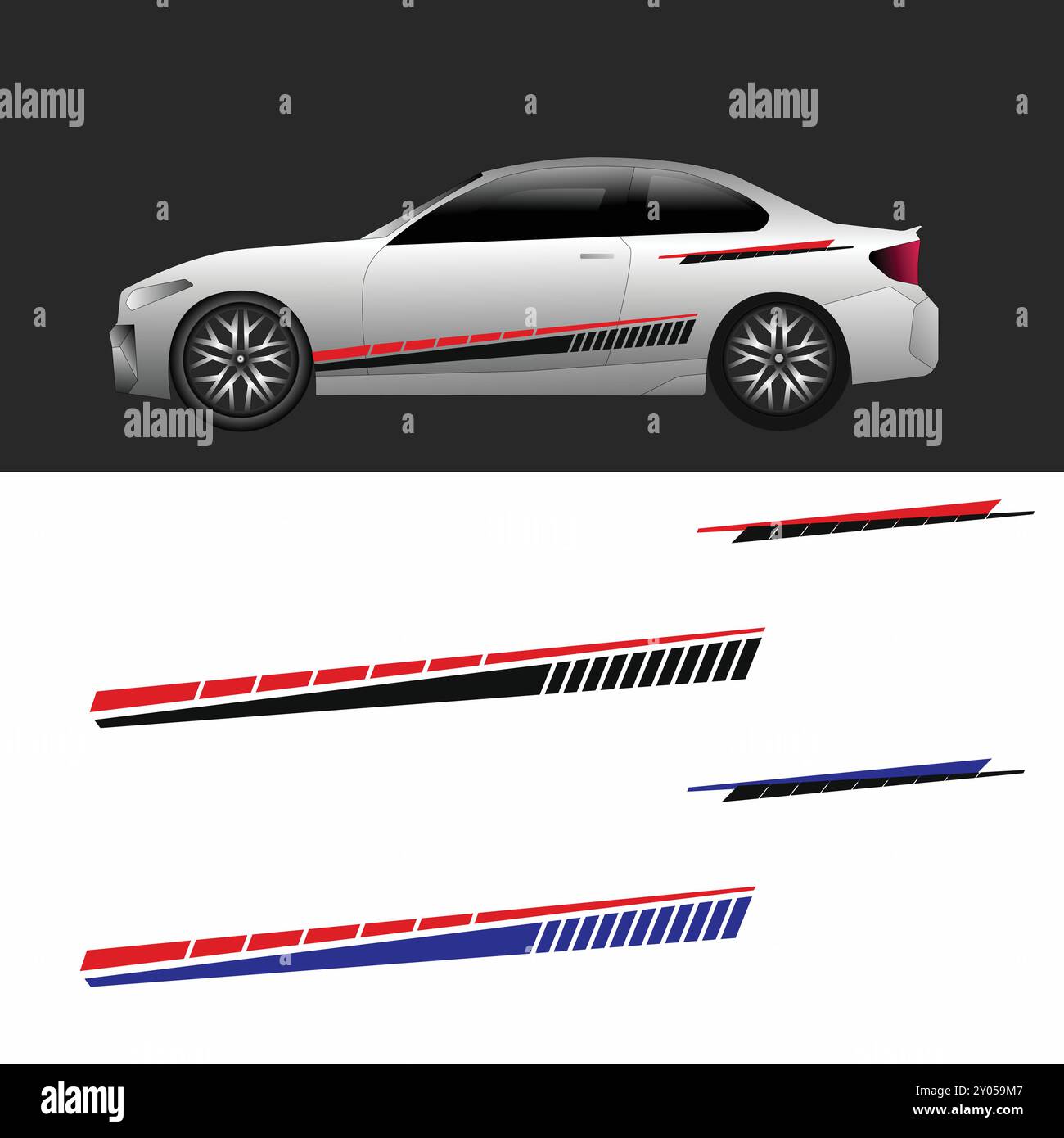 car wrap decal design vector. vinyl car decals. modern car decals Stock ...