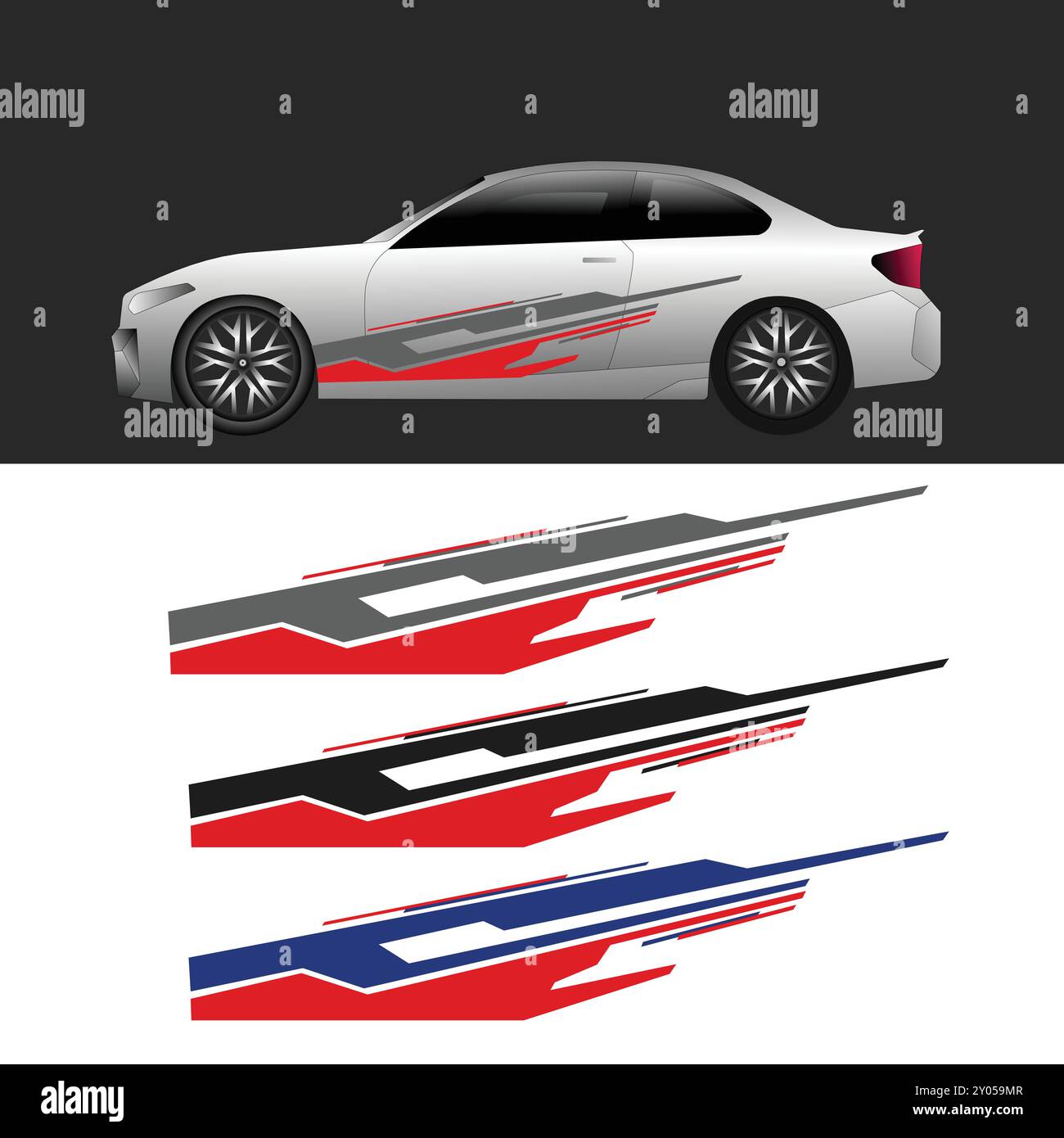 car wrap decal design vector. vinyl car decals. modern car decals Stock ...