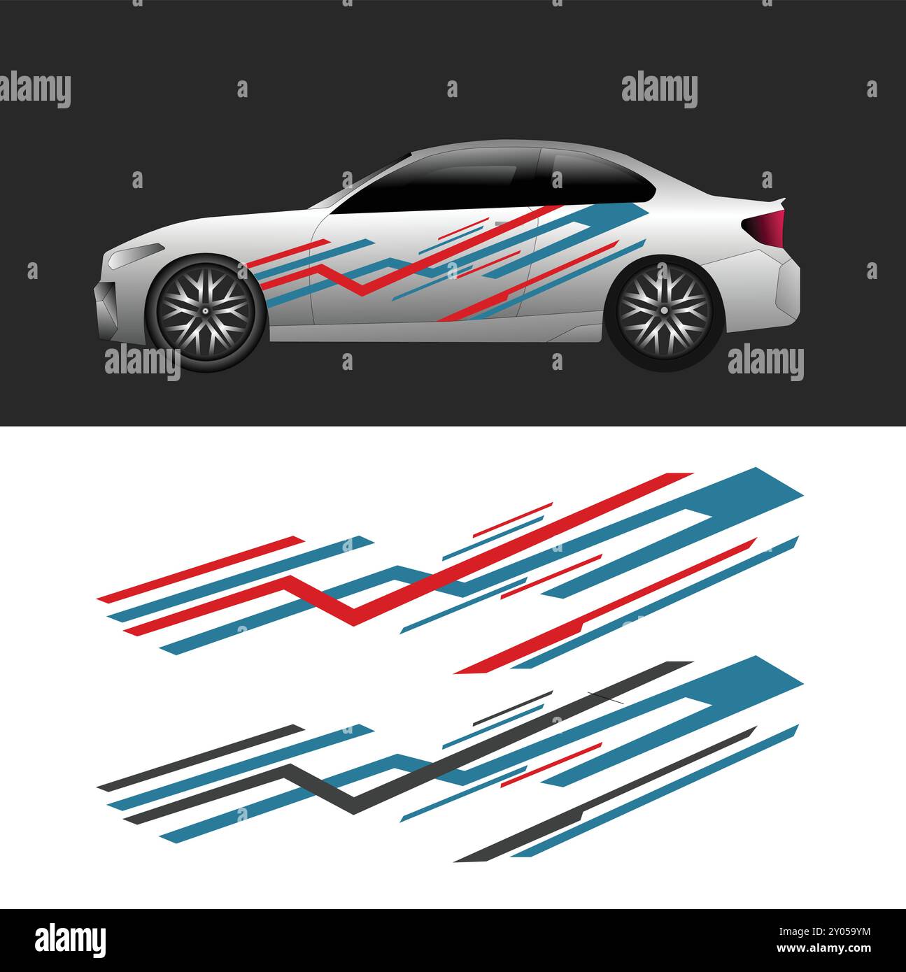 Car wrap decal design vector vinyl car decals modern car hi-res stock ...