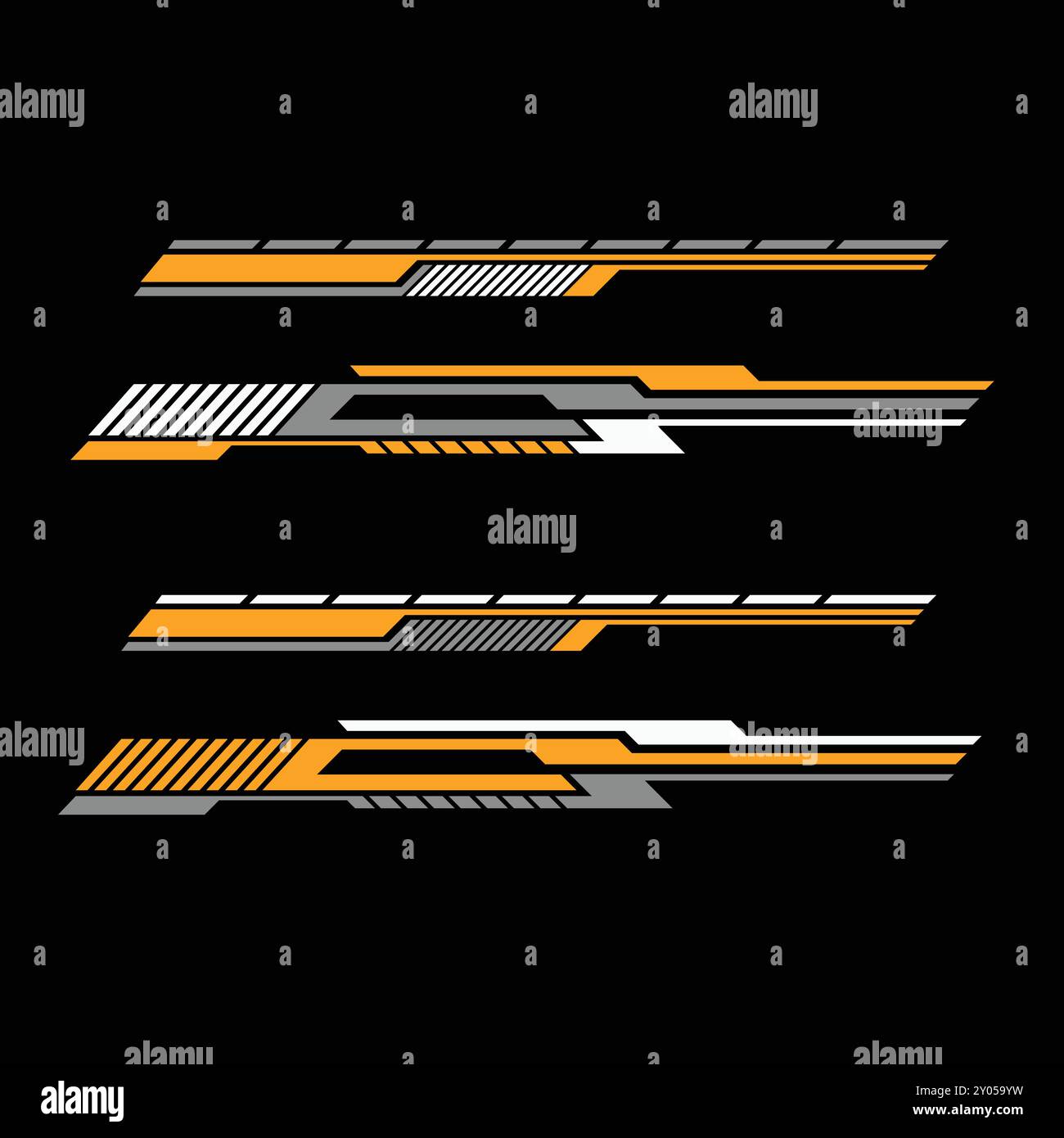 vector design decal collection of racing car body wraps Stock Vector ...