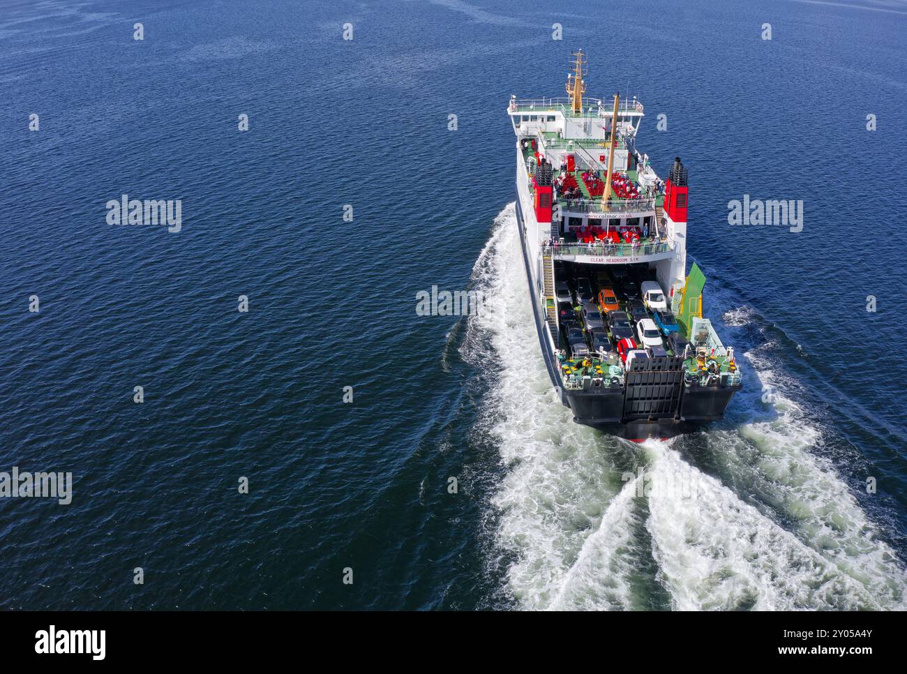 Wemyss Bay, UK, August 14th 2024, Ferry ship leaving Wemyss Bay and ...