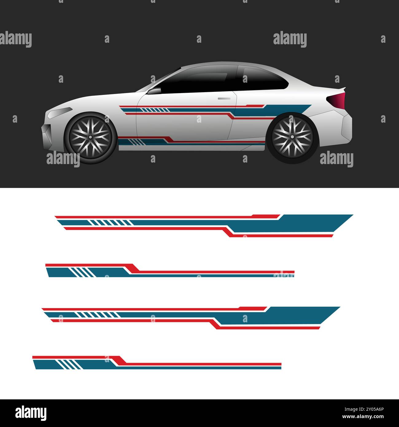 car wrap decal design vector. vinyl car decals. modern car decals Stock ...