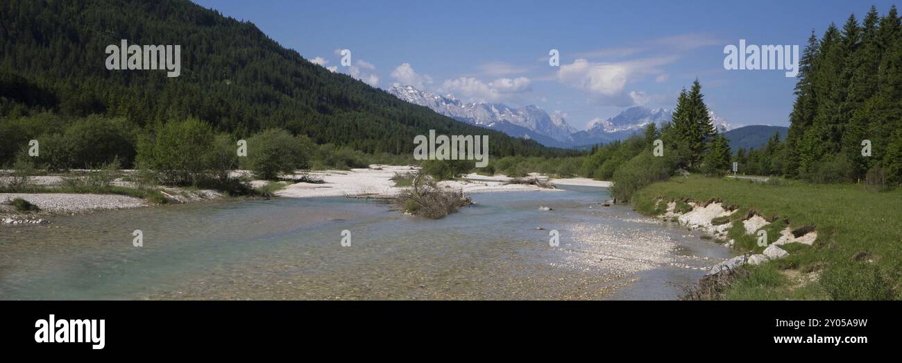 Wild river landscape between Vorderriss and Wallgau Stock Photo - Alamy