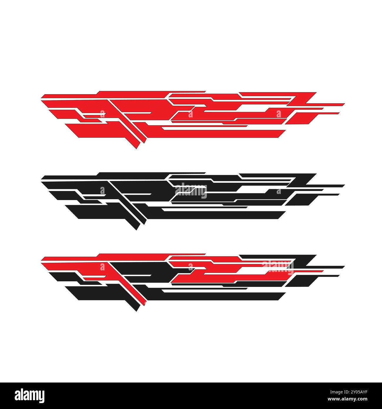 vector car body stripe decal sticker design Stock Vector Image & Art ...