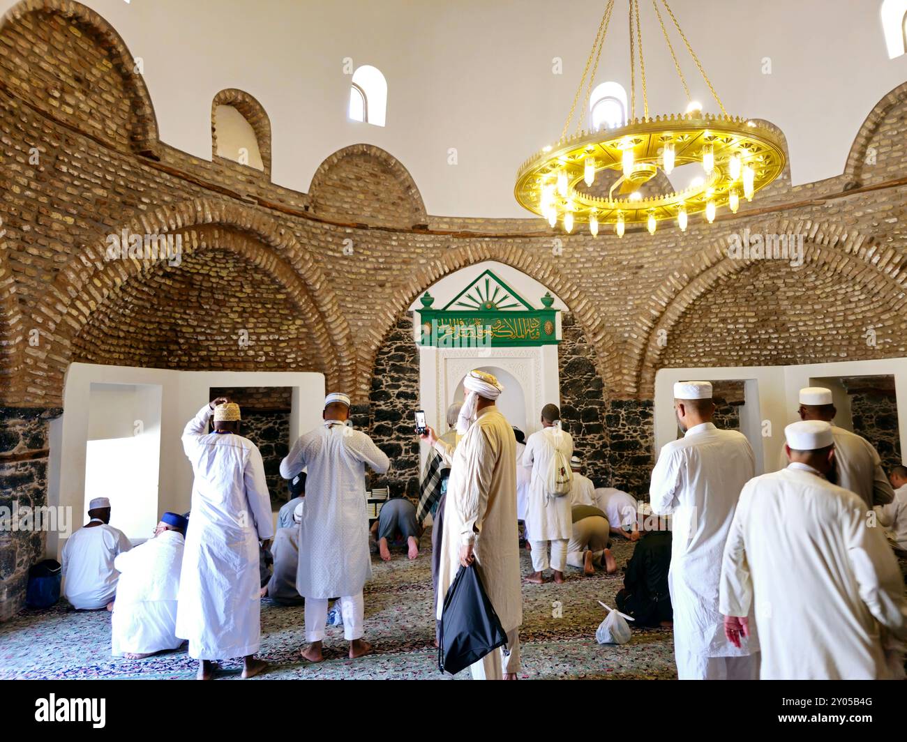 Medina, Saudi Arabia, June 26 2024: Interior of The Abu Bakr Mosque ...