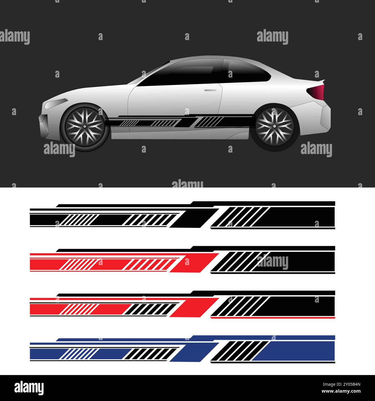 Car wrap decal design vector vinyl car decals modern car Stock Vector ...
