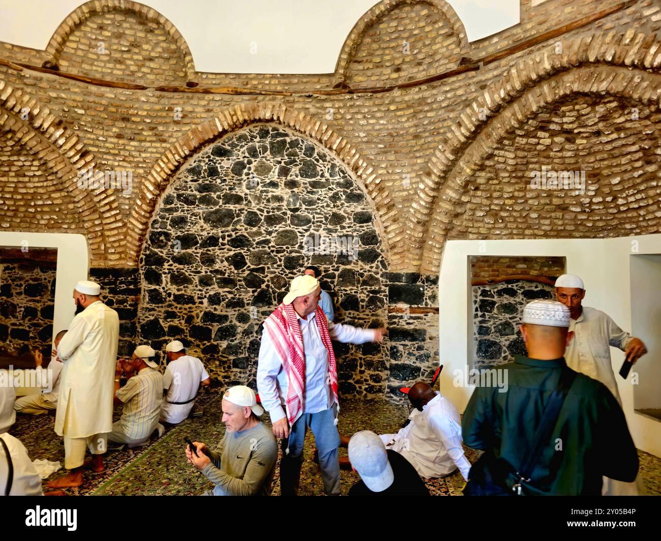 Medina, Saudi Arabia, June 26 2024: Interior of The Abu Bakr Mosque ...