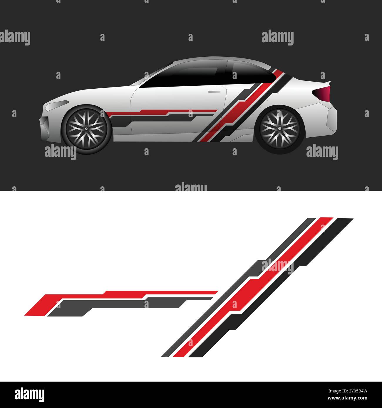 car wrap decal design vector. vinyl car decals. modern car decals Stock ...