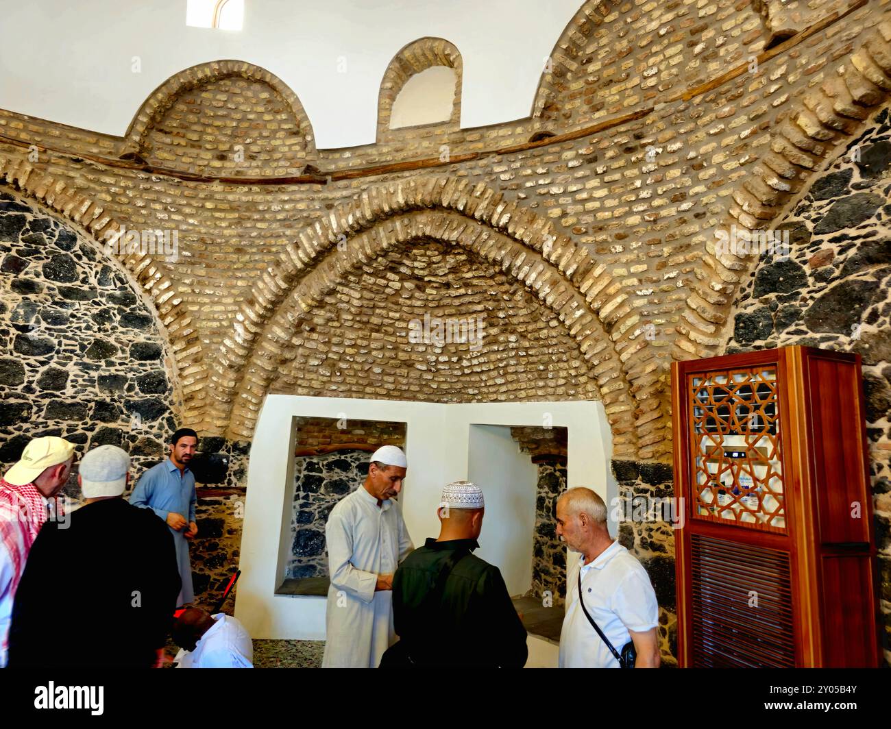 Medina, Saudi Arabia, June 26 2024: Interior of The Abu Bakr Mosque ...