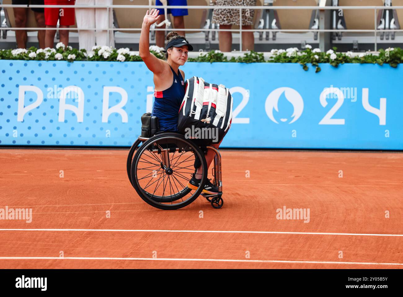 Paris 2024 Paralympic wheelchair tennis event, 31.08.24 in Paris. Dana ...