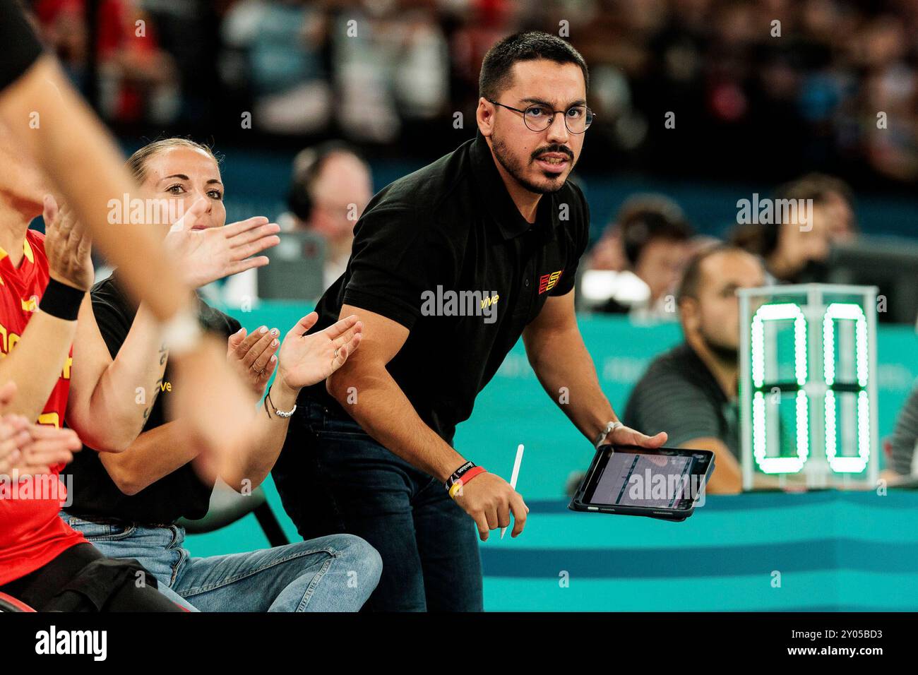PARIS, FRANKREICH 30. August - Rollstuhlbasketball China - Spanien ...