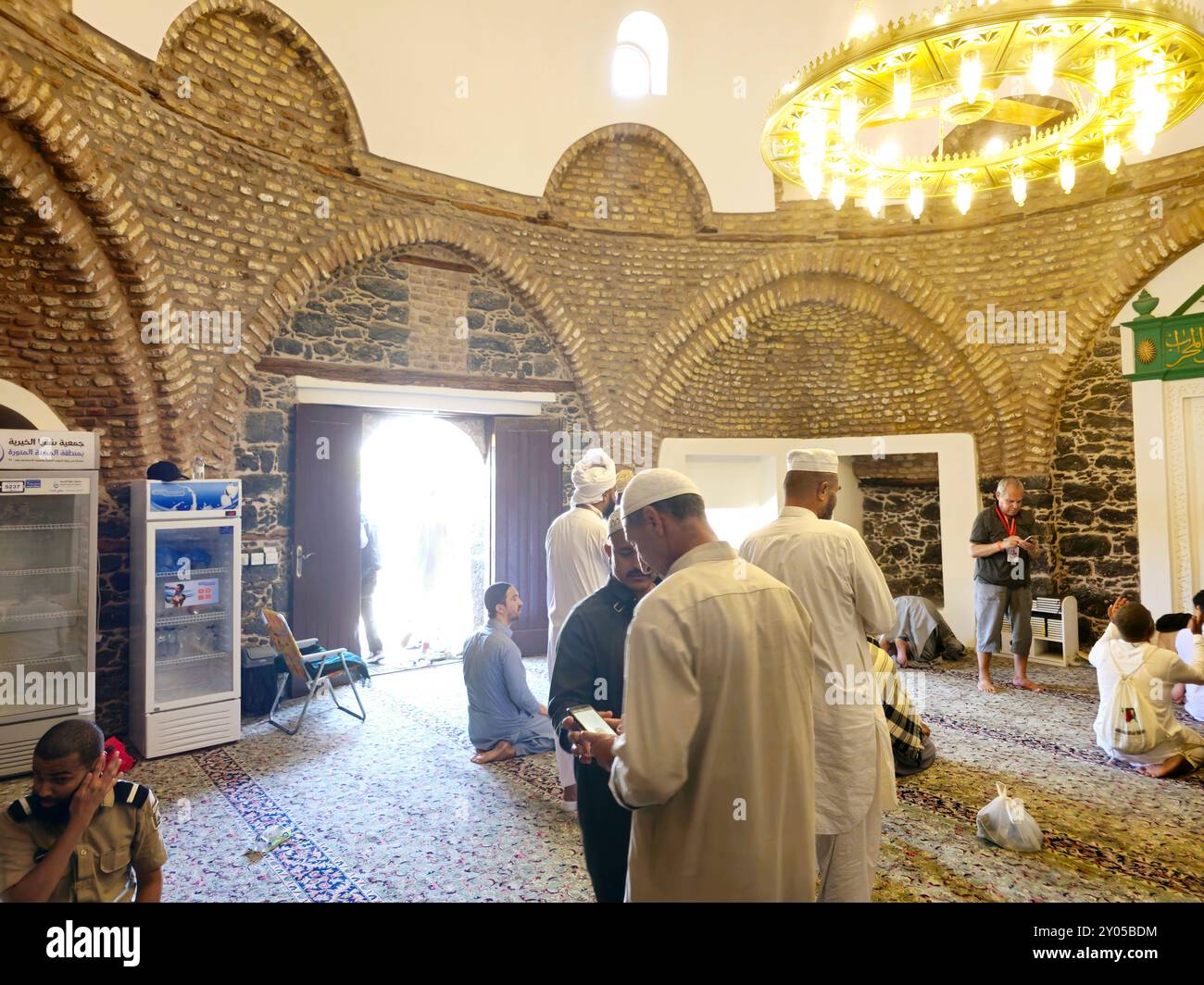 Medina, Saudi Arabia, June 26 2024: Interior of The Abu Bakr Mosque ...